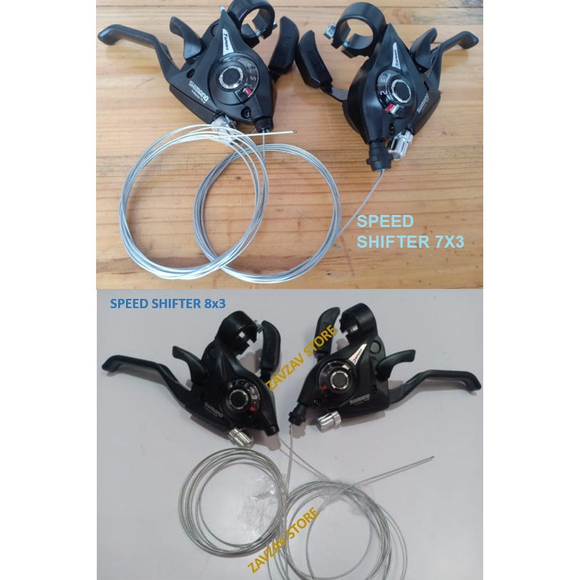 Jual Sepasang Speed Shifter 7x3 Aluminium Alloy MTB 21 Tuas Gigi Sepeda ...