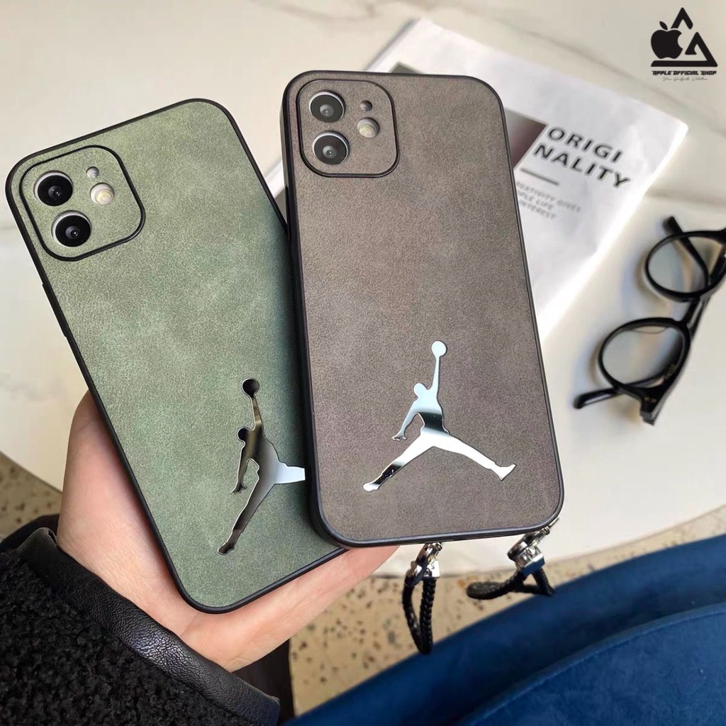Jual PREMIUM Vintage Leather Case 3D JORDAN MIRROR iPhone 13 PRO MAX 12 ...