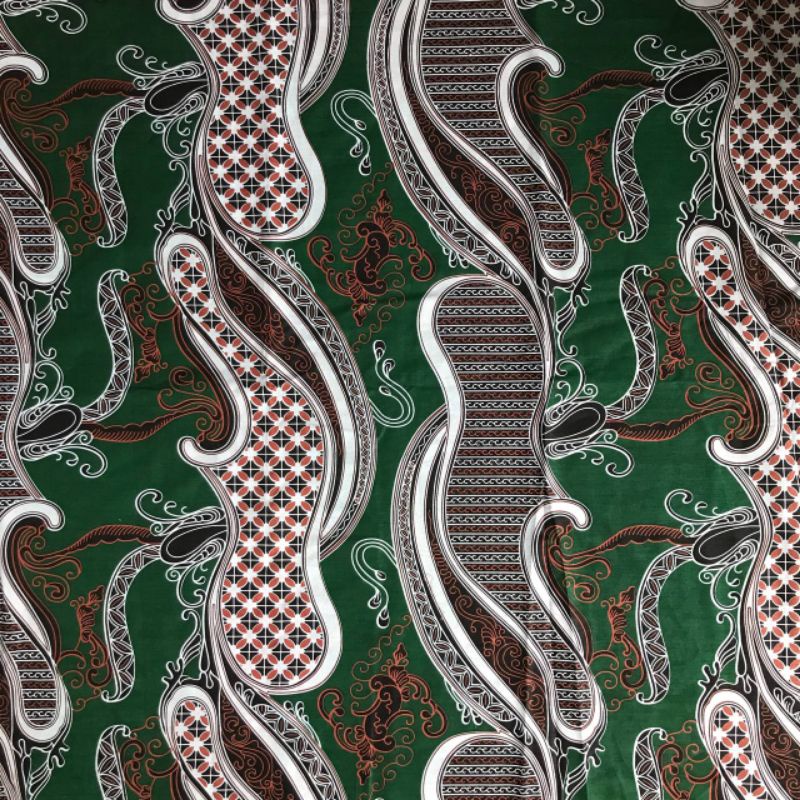 Jual KAIN BATIK WARNA HIJAU IJO BATIK PRINT TOSCA SERAGAM BRIDESMAID ...