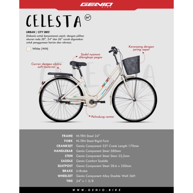 Jual Sepeda mini 24 Genio calesta By United Bike Mini | Shopee Indonesia