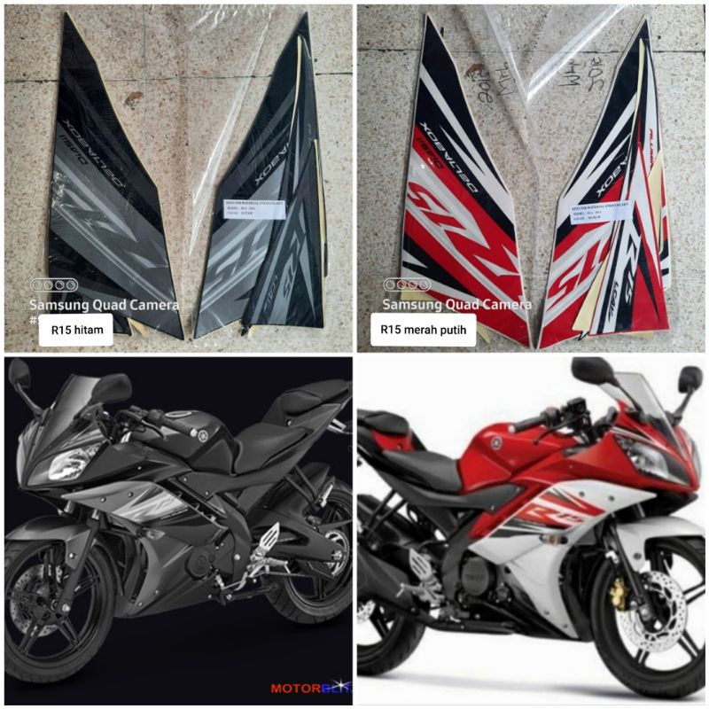 Jual striping sticker yamaha R15 old 2014 2015 2016 v1 v2 | Shopee ...
