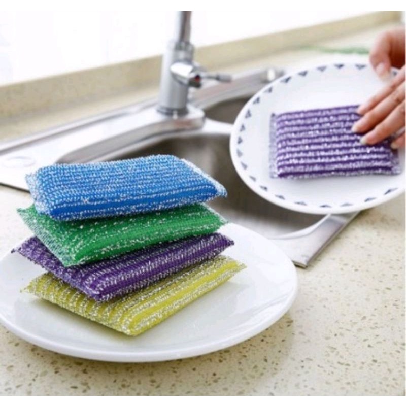 Jual Spon Cuci Piring Spon Sponge Cuci Piring Warna Warni Cleaning Ped ...