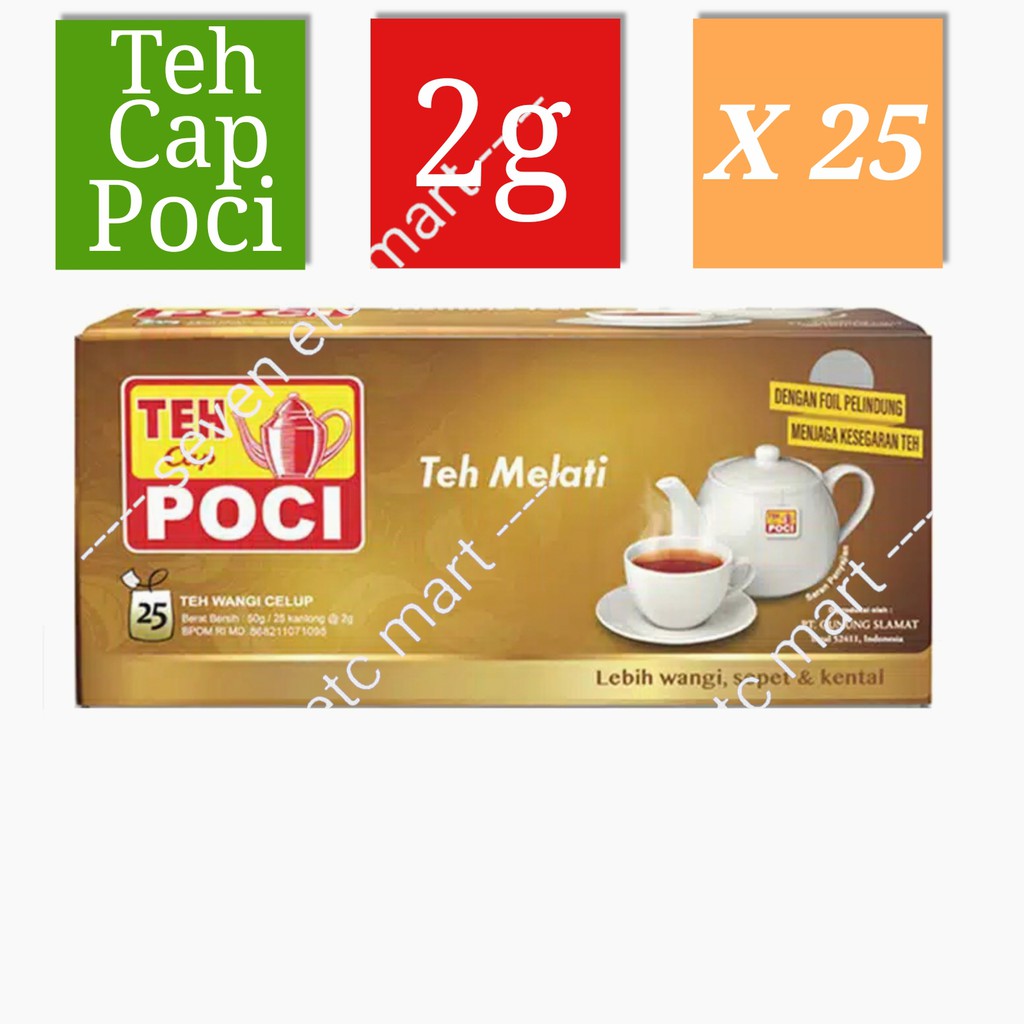 Jual Teh Cap Poci Teh Melati (Box 25pcs) | Shopee Indonesia