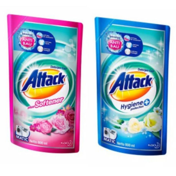 Jual Attack Liquid Detergen Cair Auto Matic Pouch 750 / 800 ml | Shopee ...