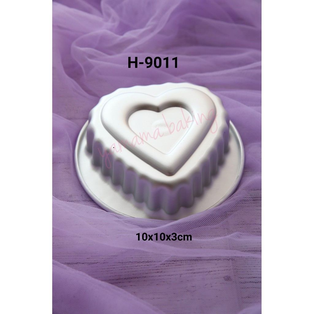 Jual H-9011 Loyang cetakan bento tumpeng pudding cake hati heart ...