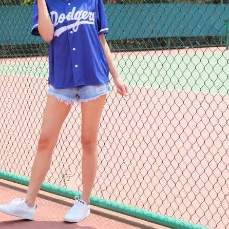 Jual Jersey baseball dodgers biru | Shopee Indonesia