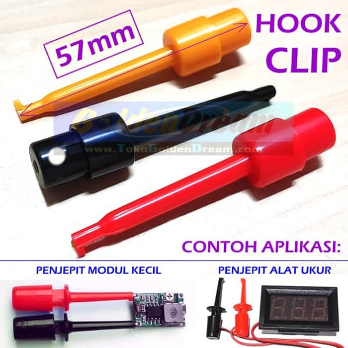 Jual 57mm Test Clip Hook Klip Jepitan Pengait Penjepit Connector Kail ...