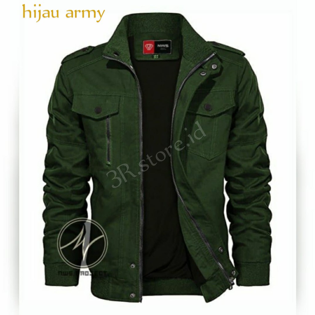 Jual Jaket Pria Bomber Jacket KLASIK Army Military Tren Terbaru/Jaket ...