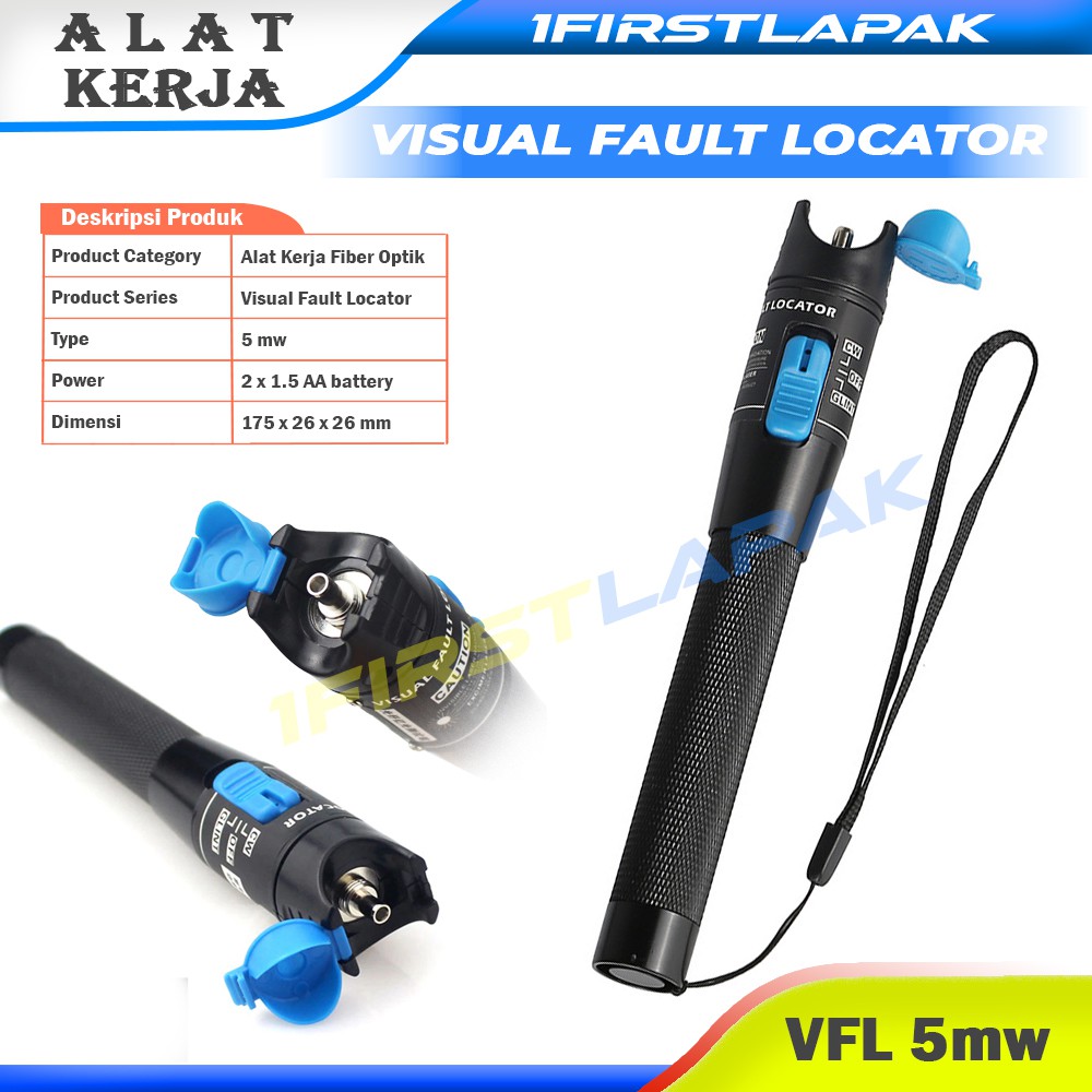 Jual Visual Fault Locator VFL 5Mw Senter Fiber Optik Jarak 0 - 5 Km ...