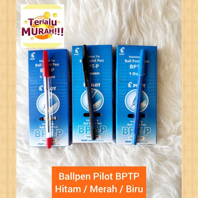 Jual Bolpoin / Bolpen / Pulpen / Ballpoint Pilot BPTP Merah / Biru ...