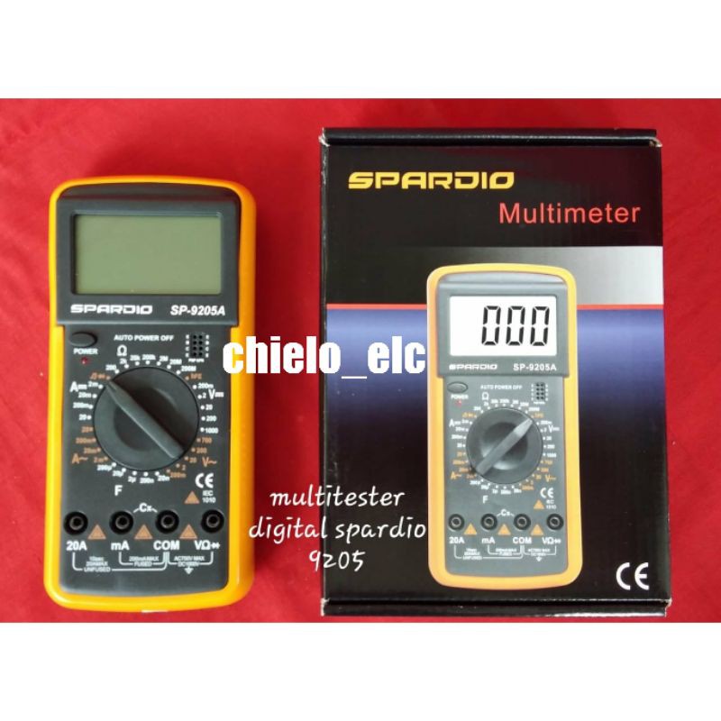 Jual MULTITESTER DIGITAL SPARDIO 9205 AVOMETER / MULTIMETER DIGITAL ...