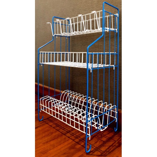 Jual rak piring meja 3 susun / rak piring kecil | Shopee Indonesia