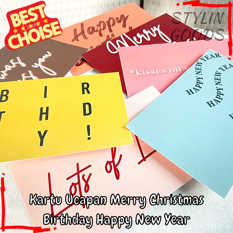 Jual KARTU UCAPAN UKURAN A6/ GREETING CARD /GIFT CARD /KARTU MERRY ...