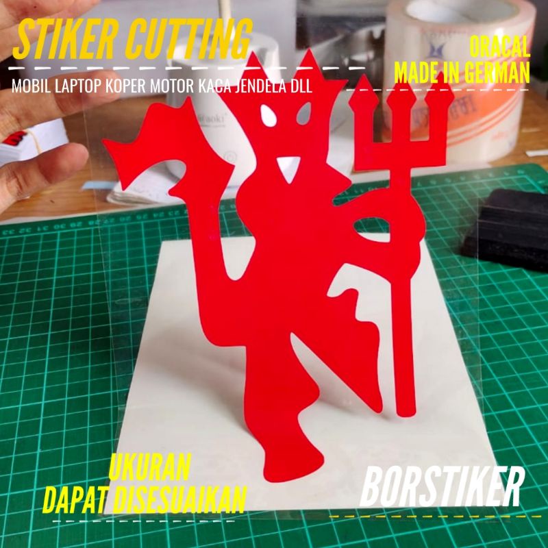 Jual STIKER RED DEVIL UKURAN LAPTOP | STICKER CUTTING ANIME BAND LOGO ...