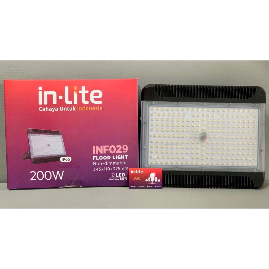 Jual LAMPU SOROT FLOODLIGHT LED INLITE 200W 200 WATT - INF029 | Shopee Indonesia
