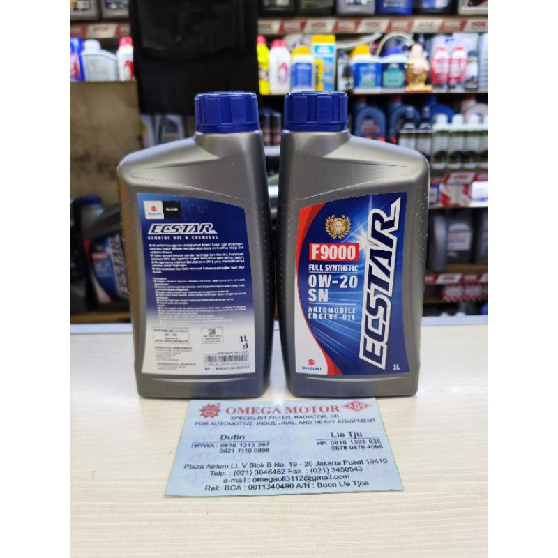 Jual ecstar F9000 0w20 full synthetic 1liter (oli sgo)original asli 100 ...