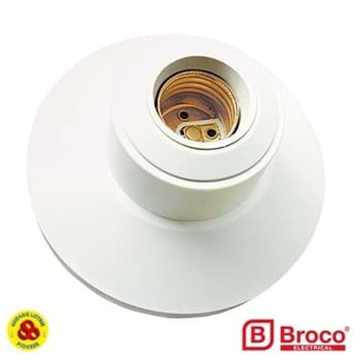 Jual Broco Fitting Lampu E27 Plafon Lux 12101 Lamp Holder Broco Lux ...