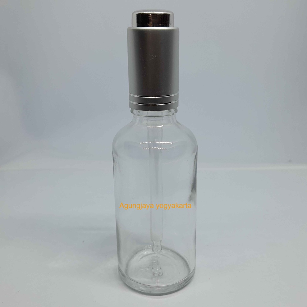 Jual Botol Kaca 50 ml Serum BR Clear Original Pipet Karet / 4831 ...
