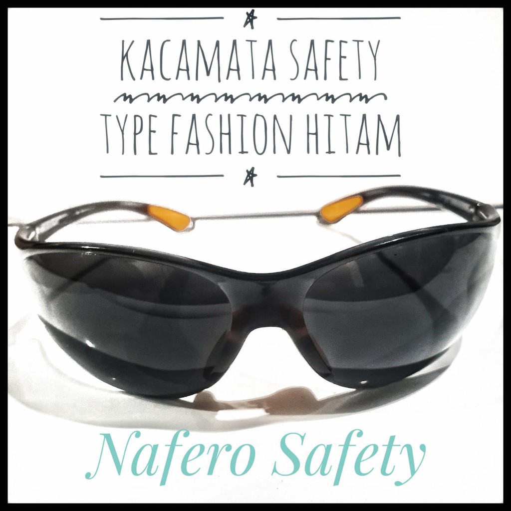Jual [ 1 Dus Isi 12 Pcs ] KACAMATA SAFETY LAS GERINDA MOTOR FASHION HITAM SMOKE | Shopee Indonesia