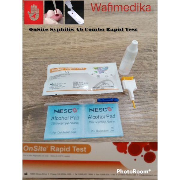 Jual onsite syphilis AB combo Rapid Test satuan Ecer lengkap siap pakai ...