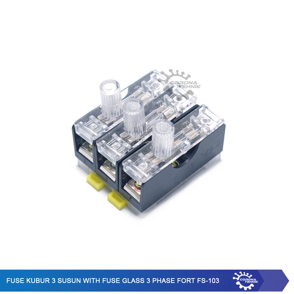 Jual Fort FS-103 - Fuse Kubur 3 Susun With Fuse Glass 3 Phase | Shopee Indonesia