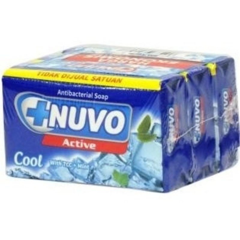 Jual Nuvo Active Cool Sabun Mandi Batang Banded 3x76gram | Shopee Indonesia