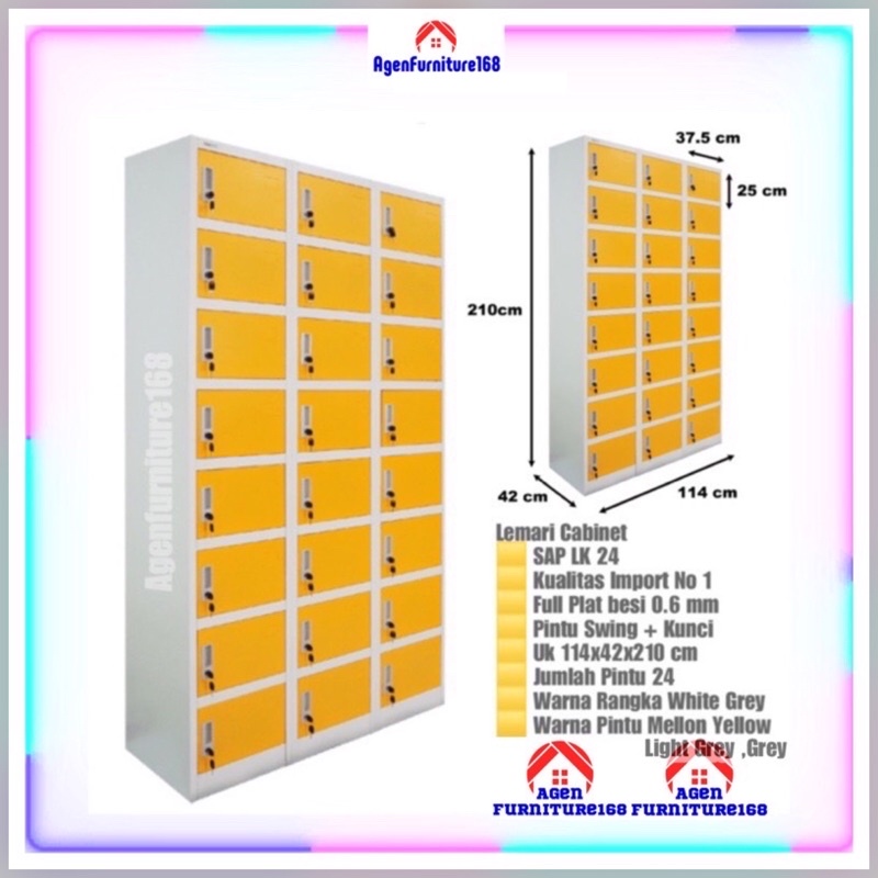 Jual Locker Cabinet 24 Pintu Full Besi (SAP LK 024) | Shopee Indonesia