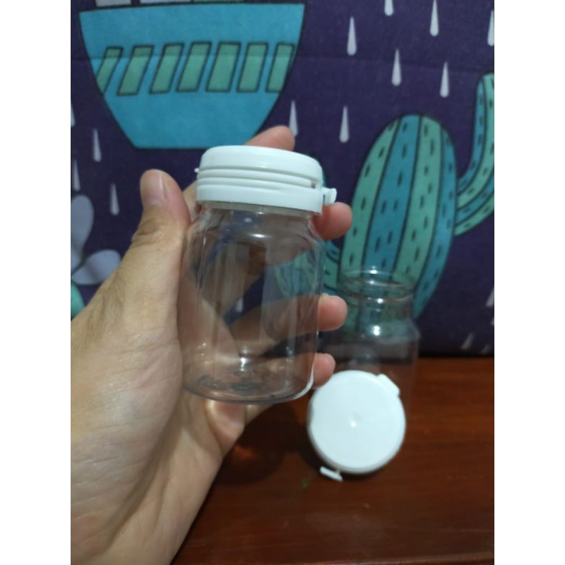 Jual Botol bulat bening/transparan isi 30 kapsul | Shopee Indonesia