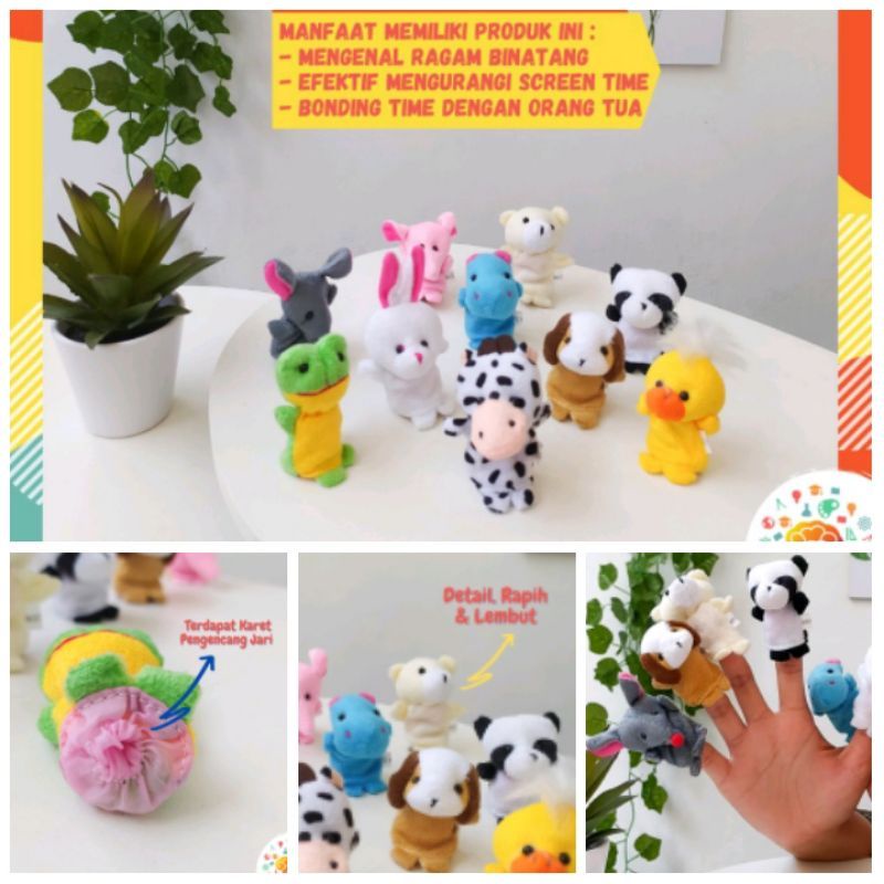 Jual Isi 5 Pcs Boneka Jari Karakter Hewan Mainan Edukasi / Mainan Anak ...