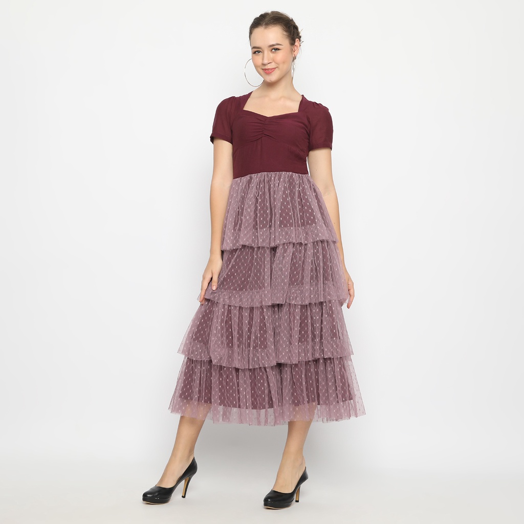 Jual Viola Dress For Mom - Dress Pesta - Maxi Dress - GnJ by Jennifer ...