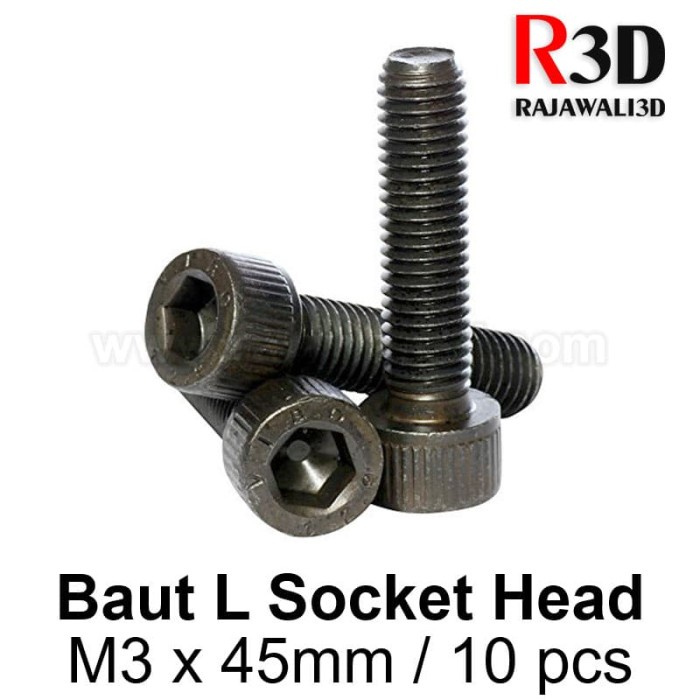 Jual Baut L Screw Socket Head Cap M3 x 45mm 10pcs | Shopee Indonesia
