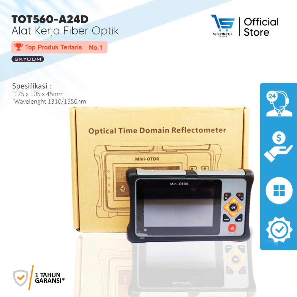 Jual OTDR Mini Skycom Fiber Optik Optical Time Domain Smart OTDR OPM ...