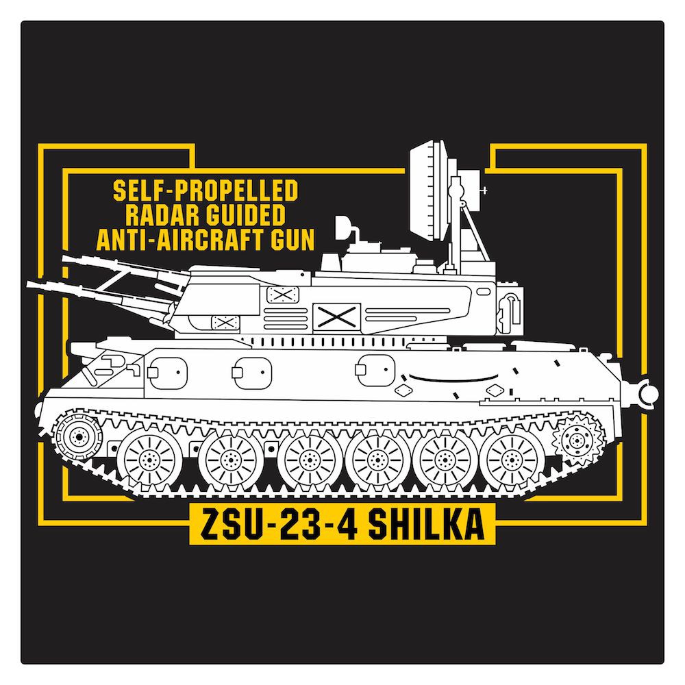 Jual Russian ZSU-23-4 Shilka 1 Anti Aircraft Cutting Sticker | Shopee ...