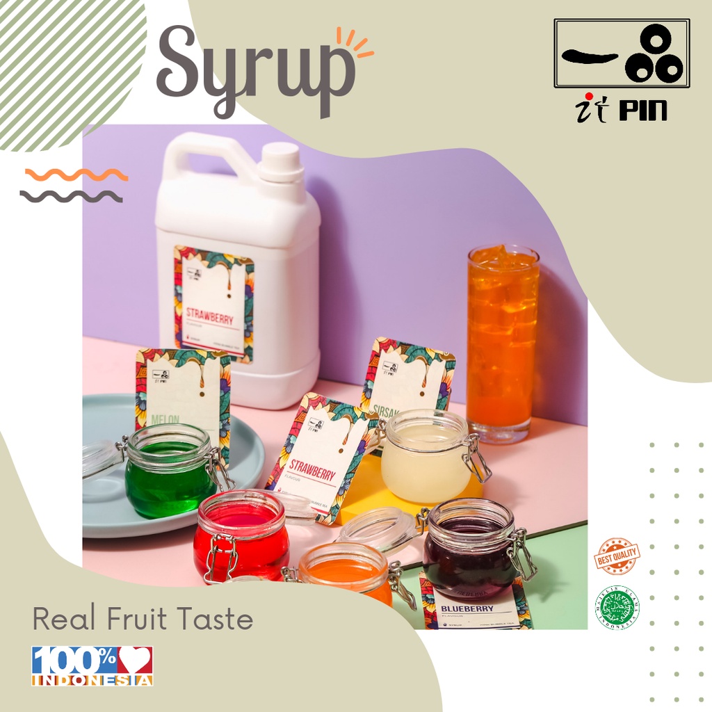 Jual ITPIN Syrup 2L/Concentrate Syrup Bubble Tea/Sirup Minuman Premium ...