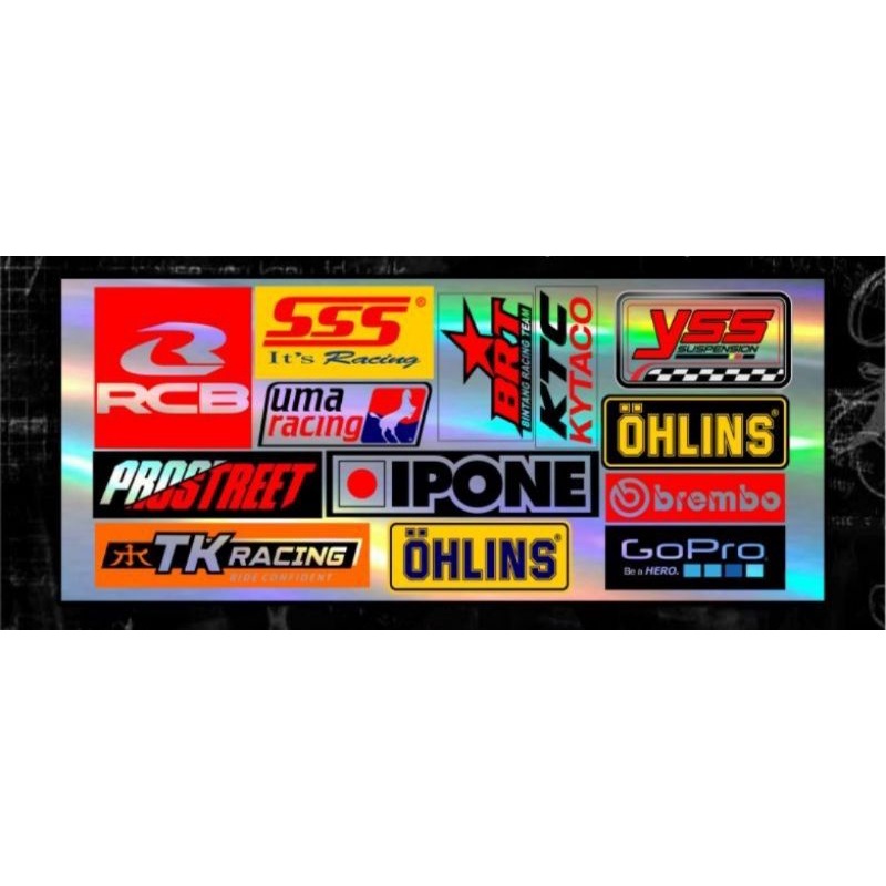 Jual STICKER DECAL RACING PACK MOTOR HOLOGRAM V.3A (12 Pcs) | Shopee ...