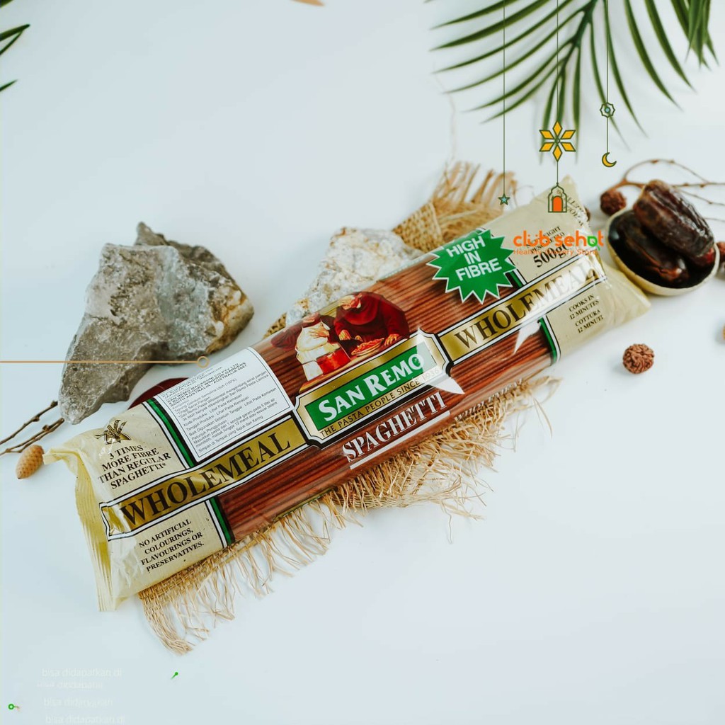 Jual Sanremo Spaghetti Wholemeal / Mie Spaghetti Gandum 500gr | Shopee ...