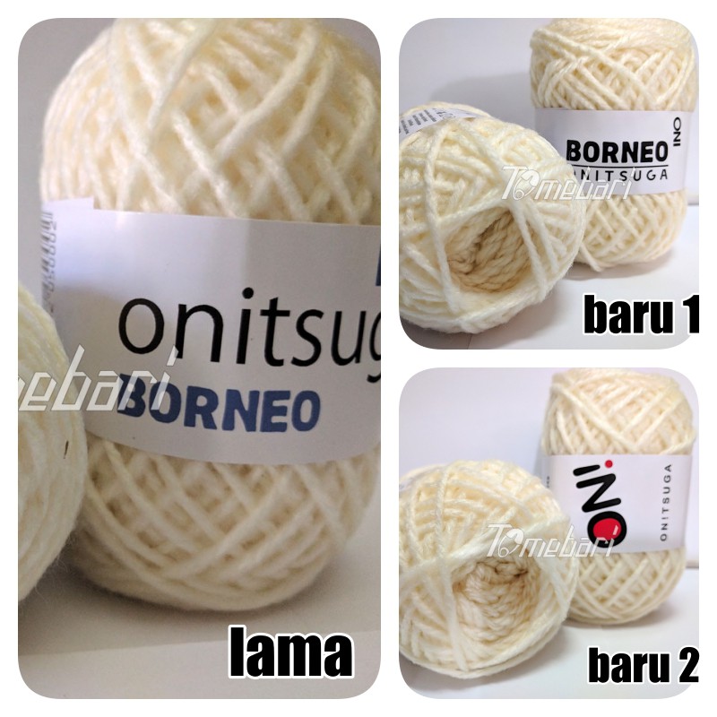 Jual BENANG RAJUT AKRILIK ACRYLIC ONITSUGA BORNEO PUTIH NATURAL ( ACR ...
