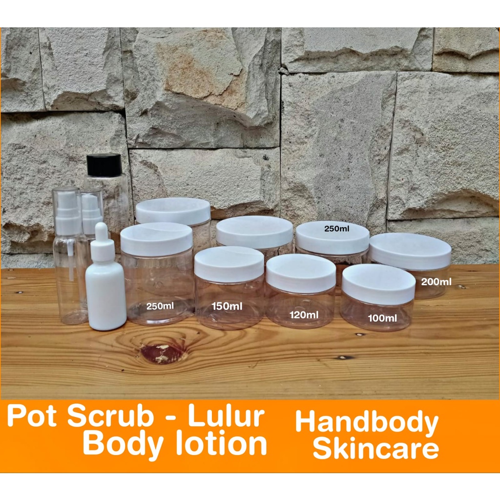 Jual Pot Lulur Pot Scrub Jar Kosmetik Pot Peel Body Pot Handbody Jar ...
