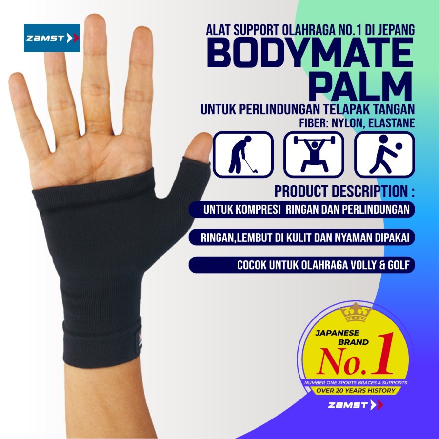 Jual Wrist Hand Brace Palm Deker Tangan Support Bodymate Zamst Japan ...