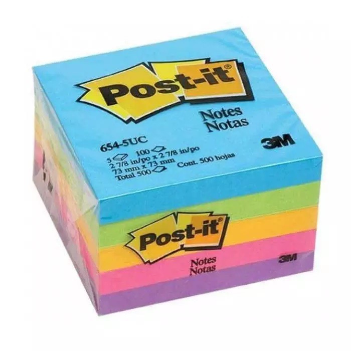 Jual Post it Warna Warni 654 (1 pad/ 1 Pcs ) / Post It 3M 654 Warna Warni | Shopee Indonesia