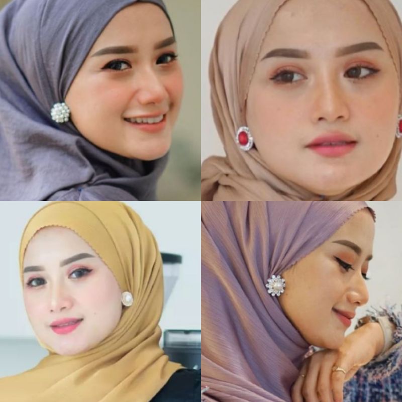 Jual anting jepit / anting clip / giwang hijab | Shopee Indonesia