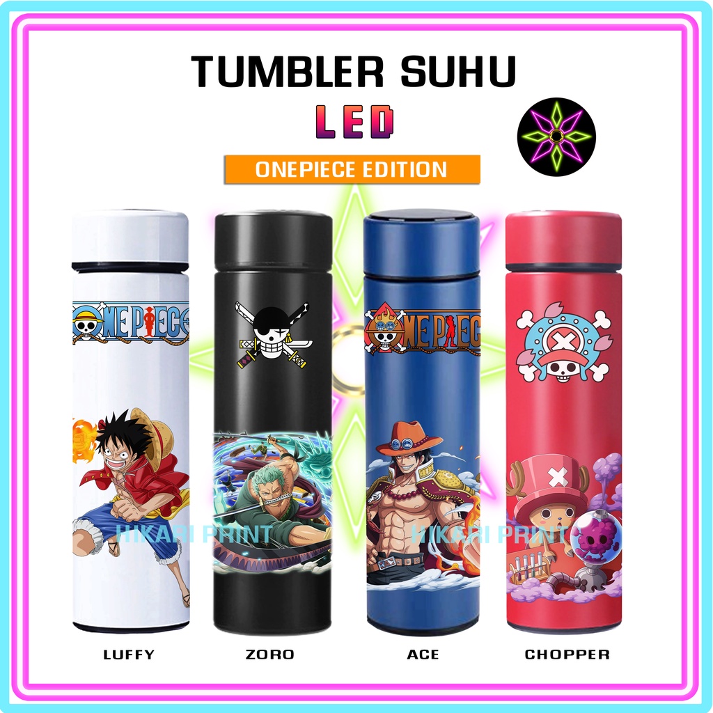 Jual Hikari Print TUMBLER LED MONKEY D LUFFY ZORO PORTGAS D ACE TONY ...