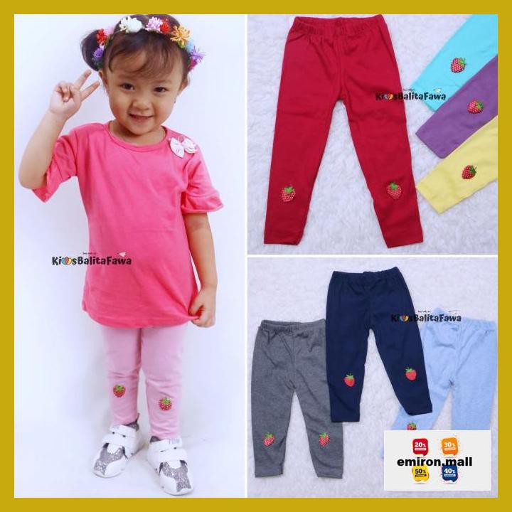 Jual Er6Dh8- Legging Strawberry Uk 1-4 Tahun / Celana Panjang Anak Leging Anak - 1Th T7Ru79 ...