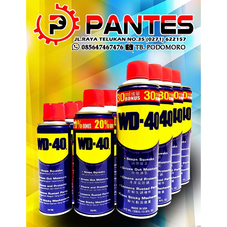 Jual WD40 191ml,333ml,412ml/WD 40 191ml,333ml,412ml/WD-40 pelumas anti karat WD 40 | Shopee ...