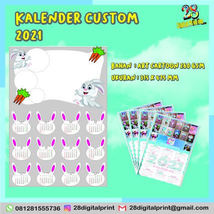 Jual KALENDER CUSTOM 2021 / KALENDER FOTO / KALENDER KARAKTER ...
