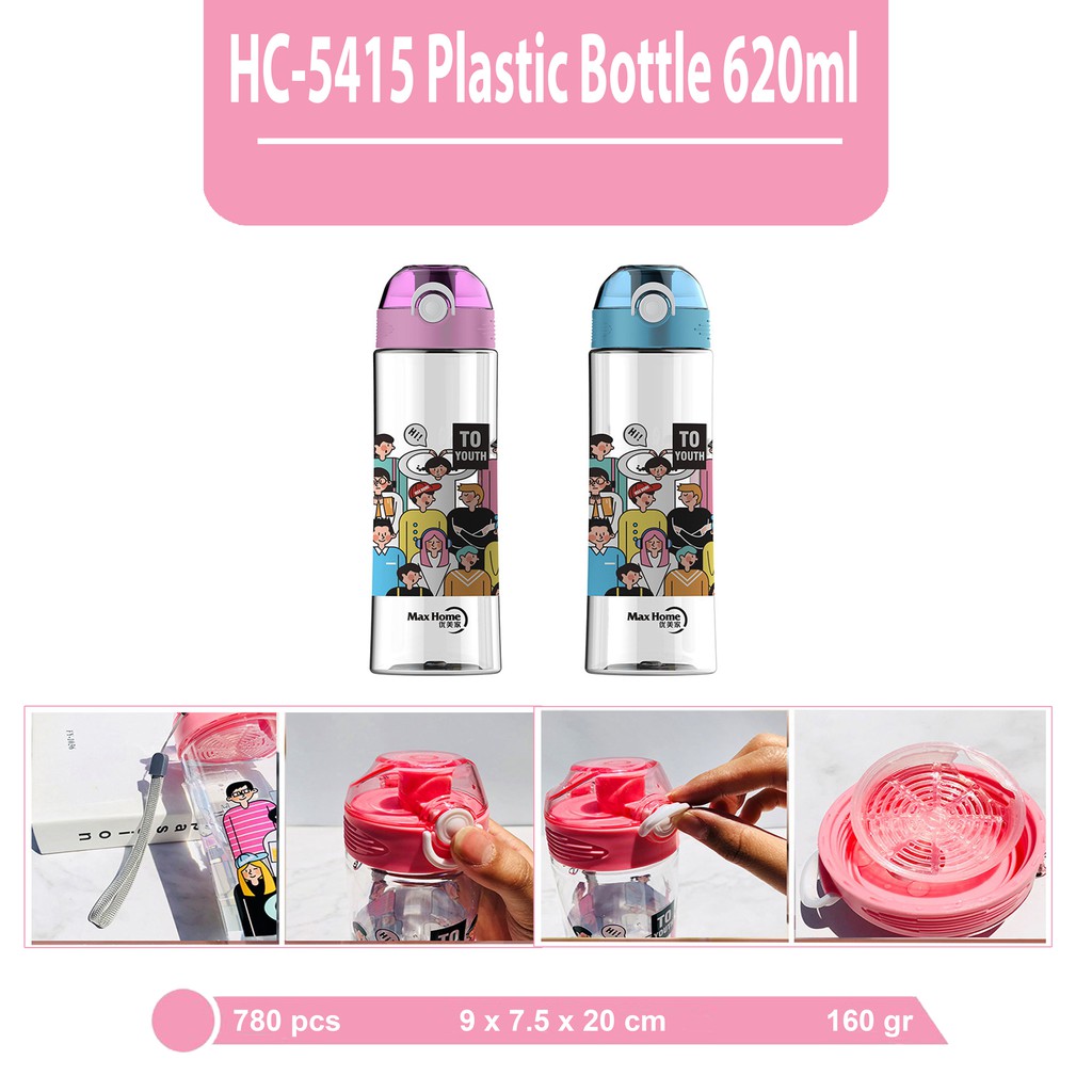 Jual Botol Tumbler Infused Water With Strainer Plastik BPA FREE 620ML ...