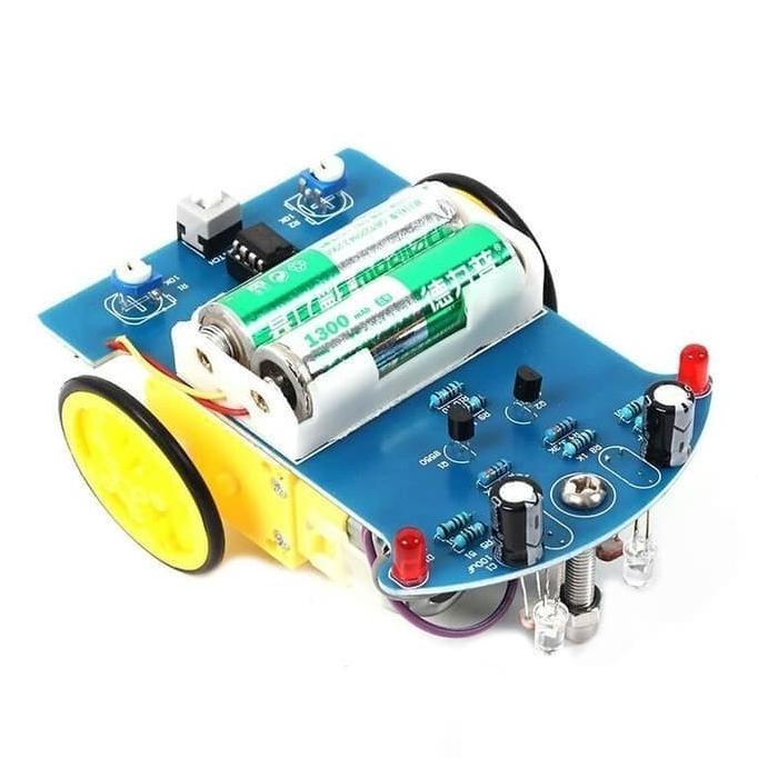 Jual Smart Car Robot Tracking Line Follower Kit Diy Lm393 Dual Motor D2 ...