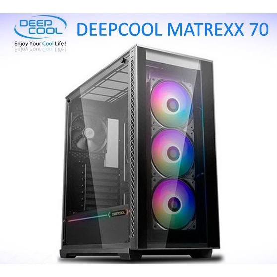 Jual CASING PC GAMING DEEP COOL MATREXX 70 TEMPERED CASING CPU / CAS04 ...