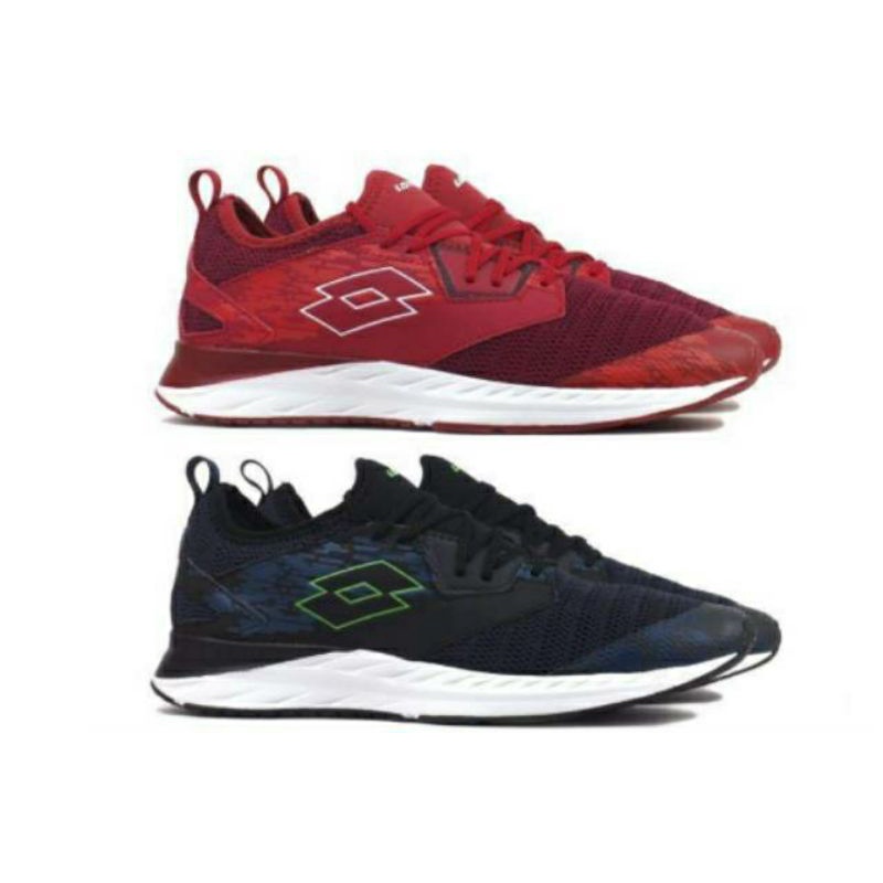 Jual (COD) Sepatu Running/ Lari Lotto Flash - ( chilli / black ) 100% ...