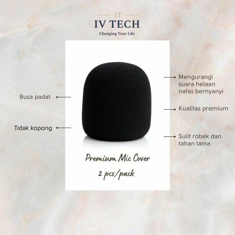Jual IV TECH Smart+ wireless microphone cover | Shopee Indonesia